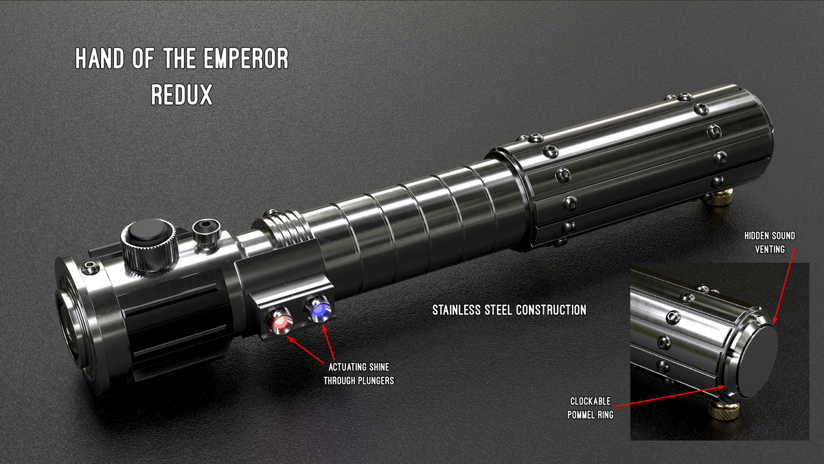 The Hand of the Emperor Redux - Steel Edition (Empty Installable Saber – Shadowfoil Props